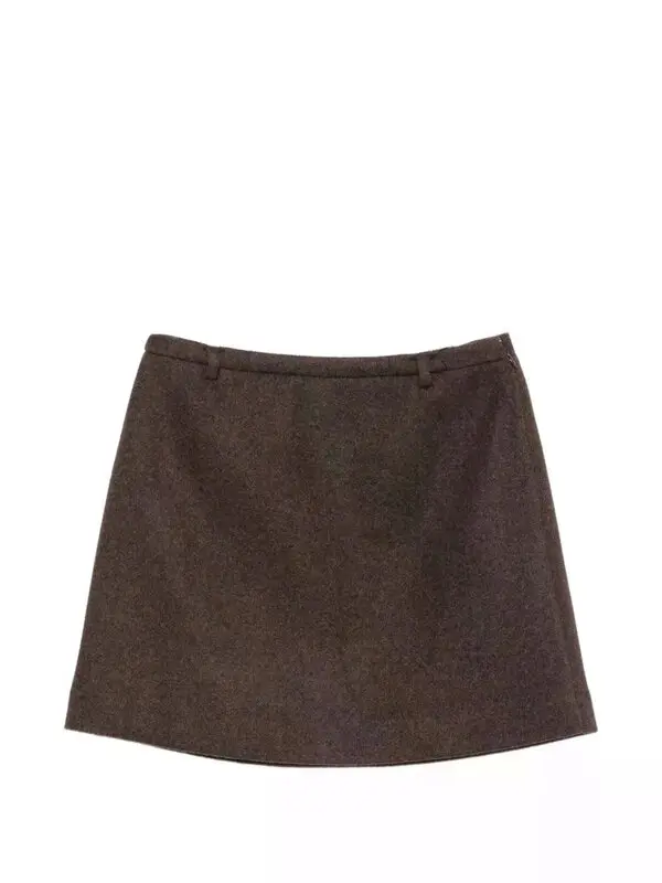 DUNST Belt-loops Mini Skirt - Brown