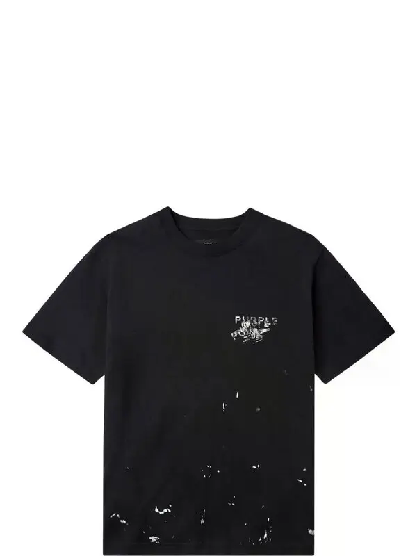 PURPLE BRAND Aftermath Paint-splatter Logo-print T-shirt