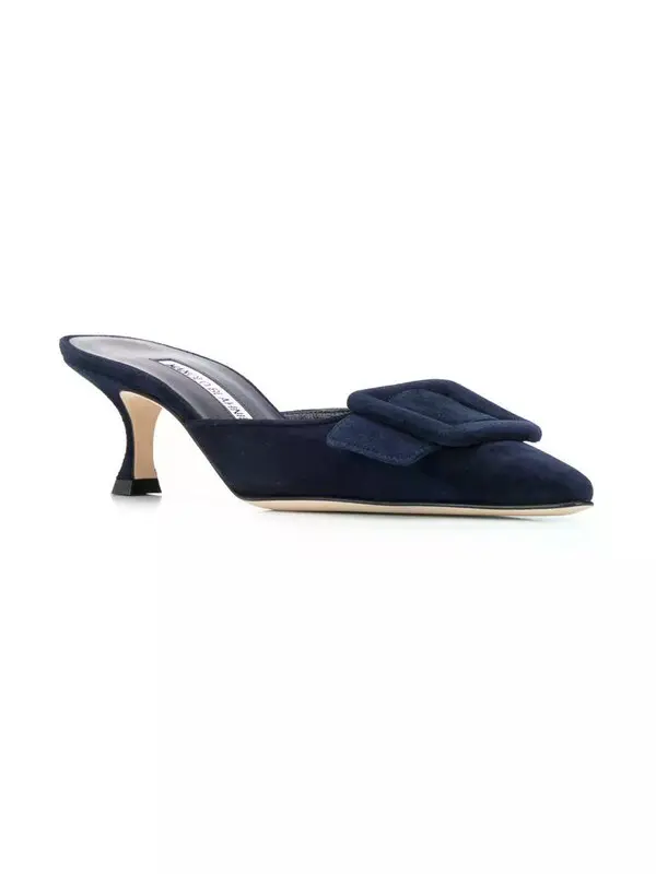 Manolo Blahnik Large Buckle Mules