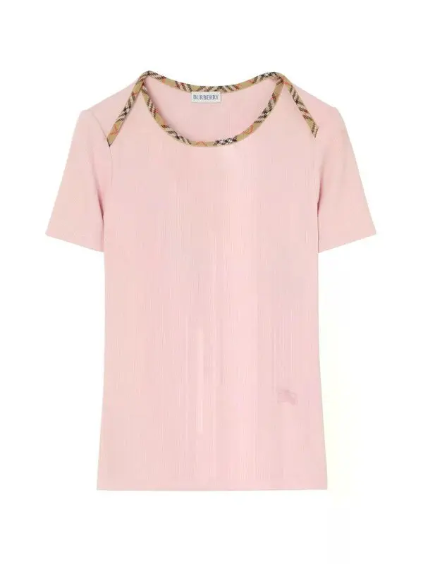 Burberry Check-trim Cotton T-shirt