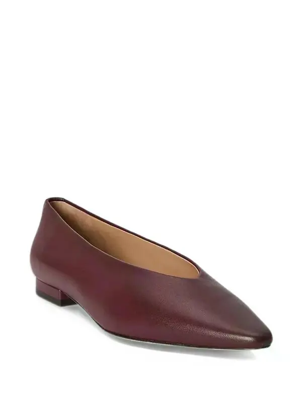 Ralph Lauren Audri Pointed-toe Leather Ballet Flats
