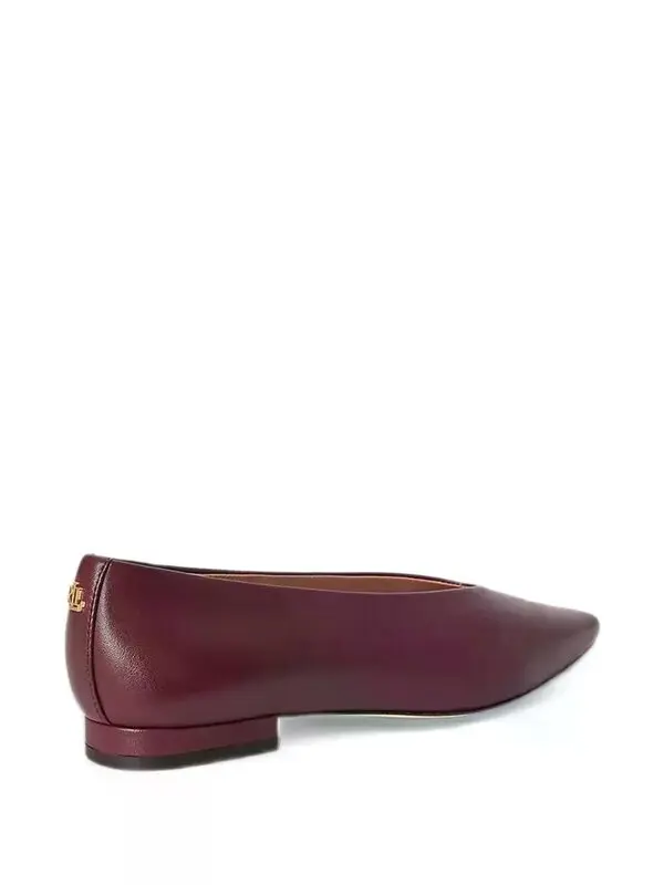 Ralph Lauren Audri Pointed-toe Leather Ballet Flats