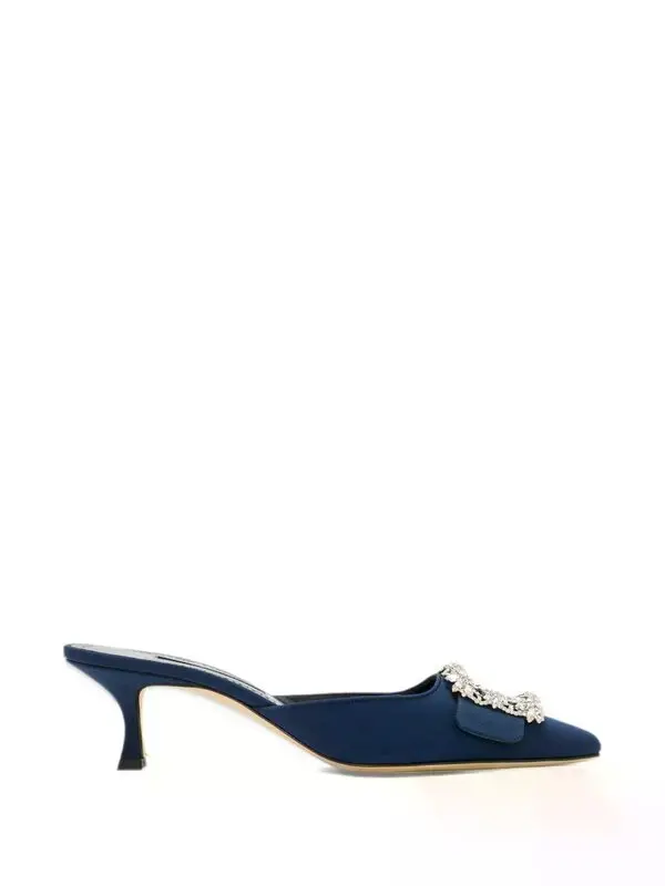 Manolo Blahnik Maysale Jewel Mules - Blue