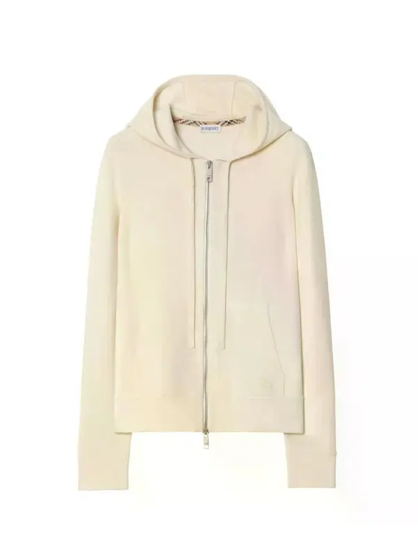 Burberry Cashmere Silk Blend Zip Hoodie
