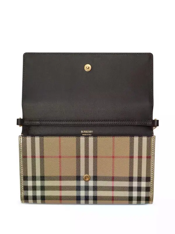 Burberry Check Chain-strap Wallet