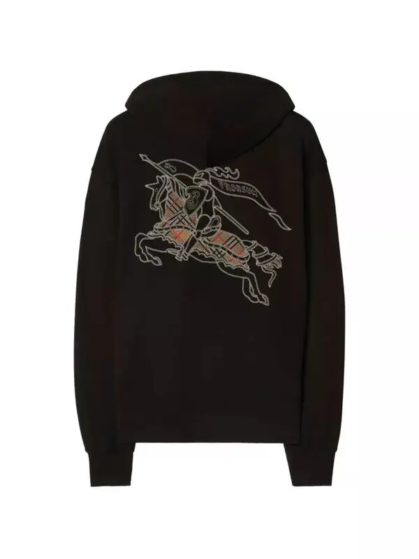 Burberry Check B Motif Cotton Zip Hoodie