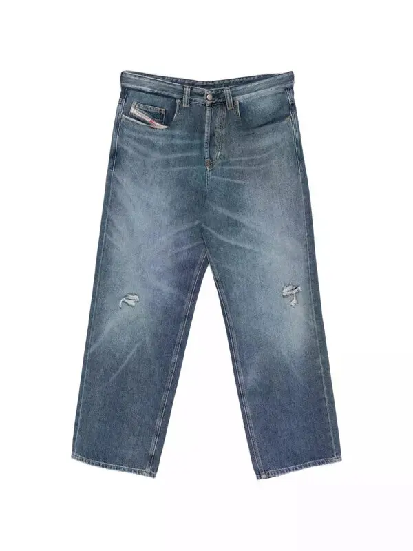 DIESEL® 2001 D-macro Distressed Straight-leg Jeans