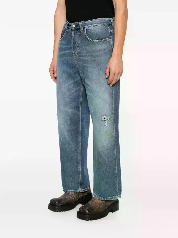 DIESEL® 2001 D-macro Distressed Straight-leg Jeans