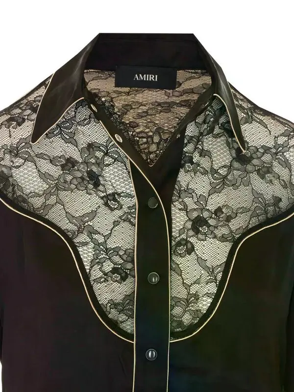 Amiri Western Lace-panel Shirt