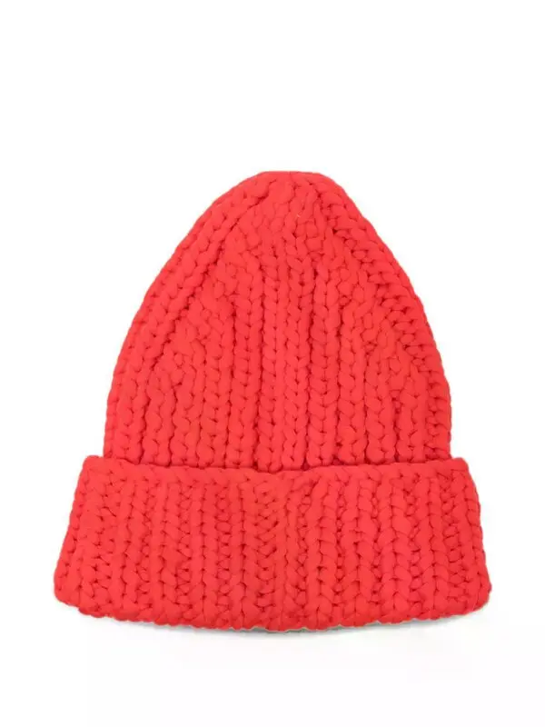 CHARLES JEFFREY Chunky-knit Logo-patch Beanie Hat