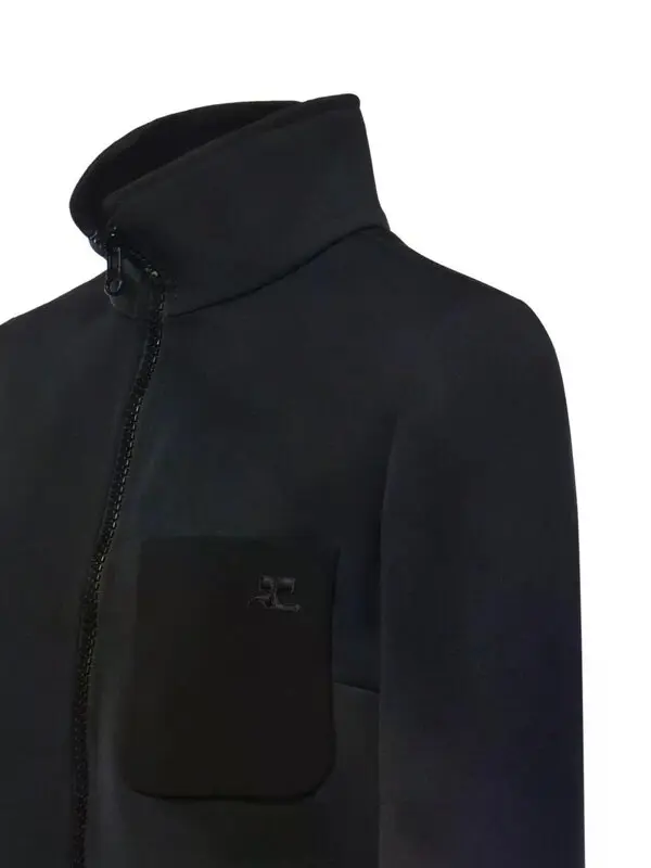 COURREGES Zipped 1-pocket Twill Top