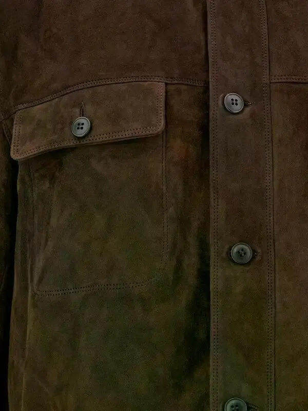 Sunspel Suede Flap-pocket Shirt Jacket