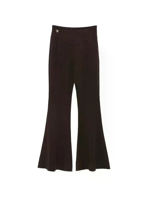 MACRON Harper Logo-plaque Flared Trousers - Brown