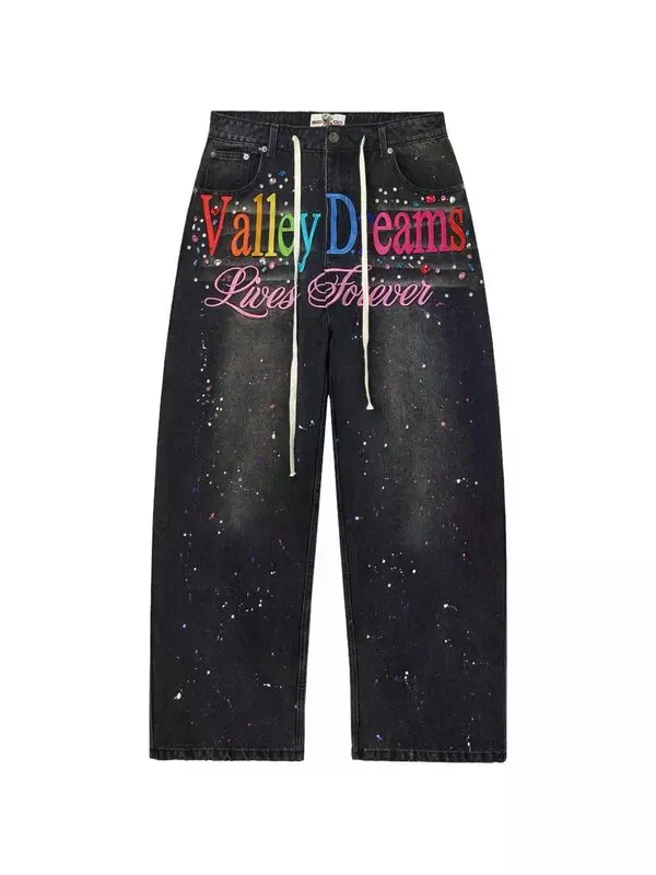 VALE FOREVER Ice Cream Paint-splatter Jeans