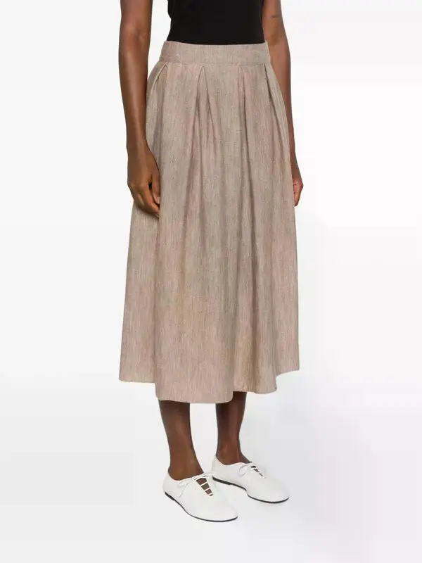 MA'RY'YA Pleated Knitted Skirt