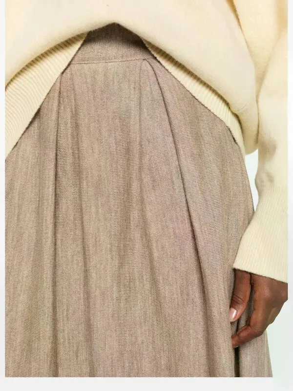 MA'RY'YA Pleated Knitted Skirt
