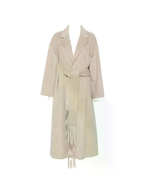 ISABELLE BLANCHE Fringe-detail Belted Coat