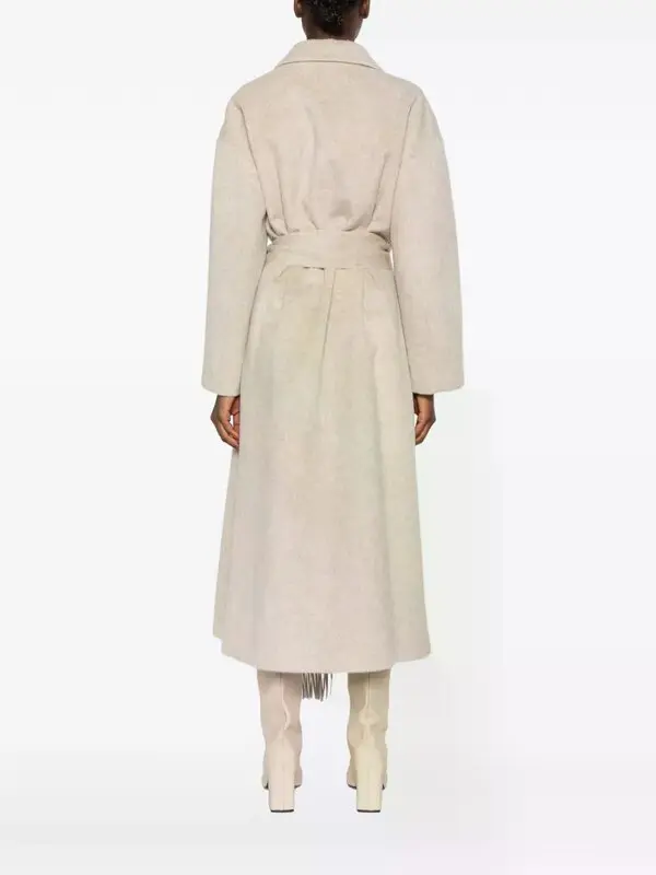 ISABELLE BLANCHE Fringe-detail Belted Coat