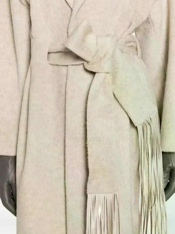 ISABELLE BLANCHE Fringe-detail Belted Coat