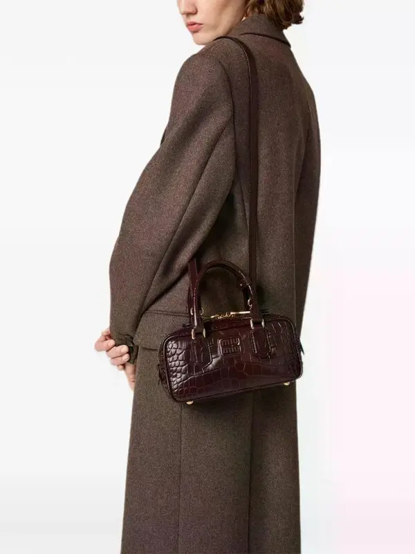 Miu Miu Arcadie Crocodile Embossed Calfskin Bag