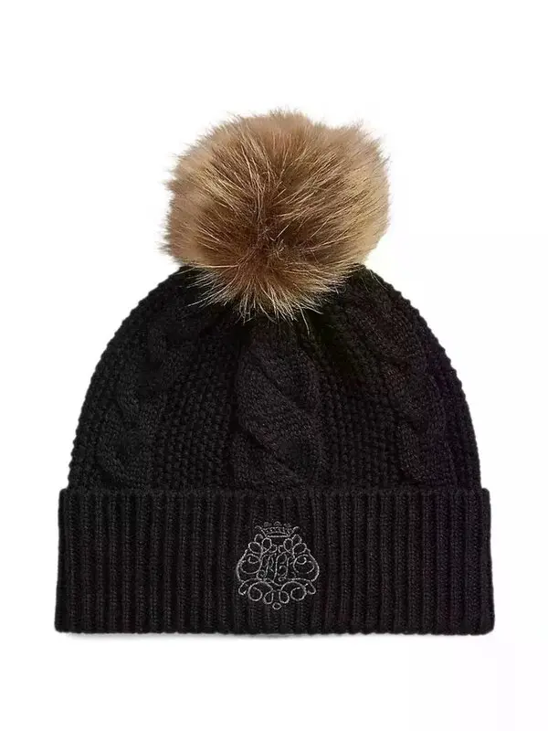Ralph Lauren Cable-knit Pompom Beanie Hat