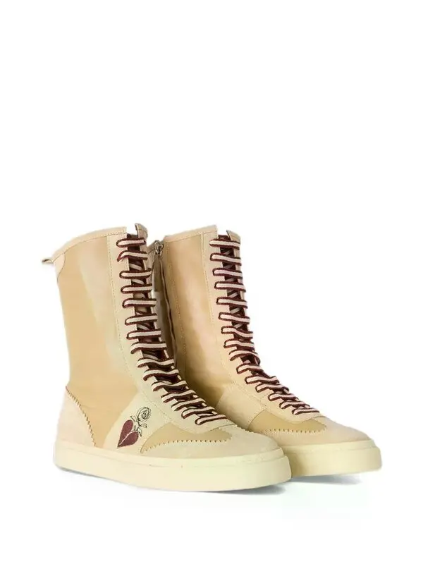 Antonio Marras Heart-embroidered Ankle Boots