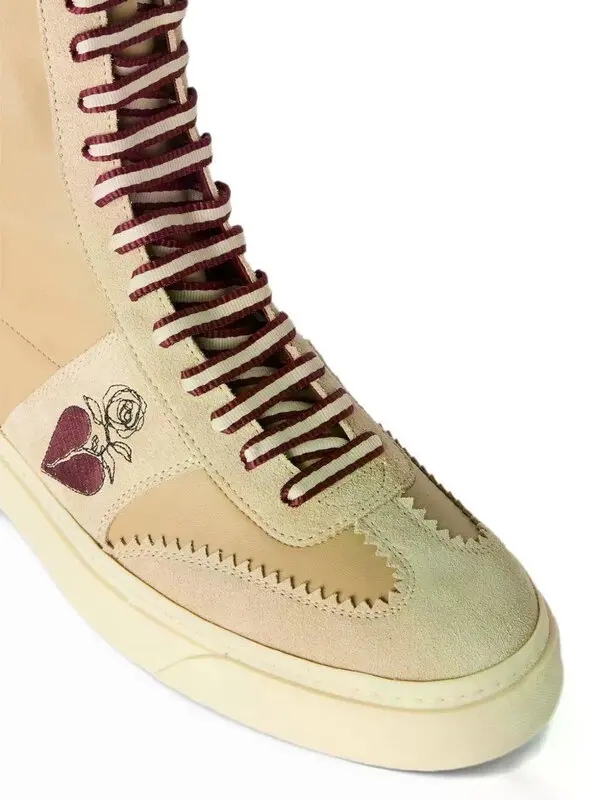 Antonio Marras Heart-embroidered Ankle Boots