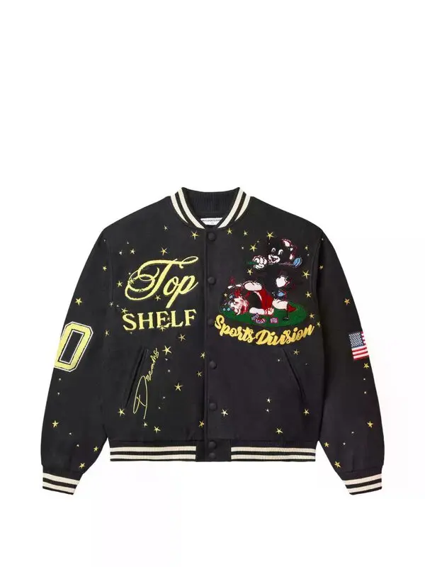 VALE FOREVER Moon Varsity Press-stud-fastening Jacket