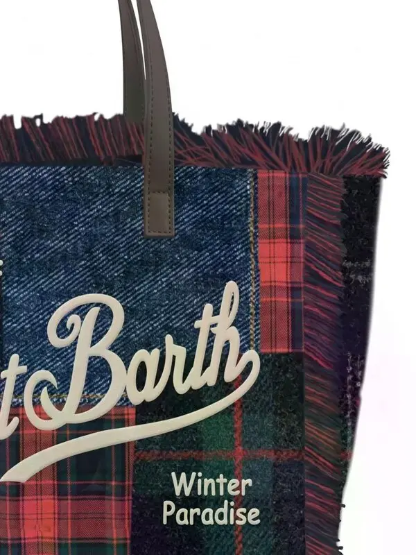 MC2 SAINT BARTH Patchwork Frayed Tote Bag