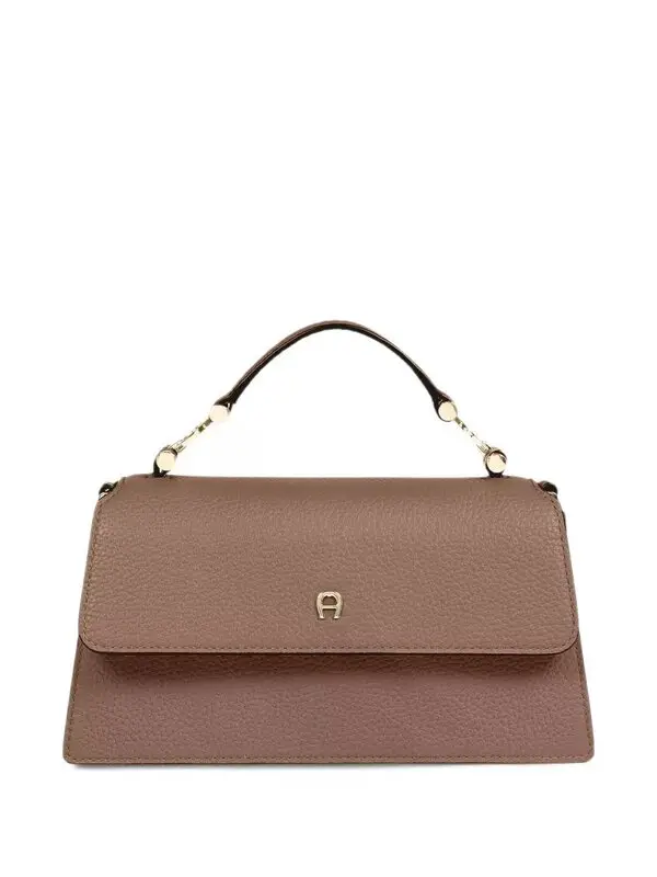 AIGNER S Delia Grained Leather Top-handle Bag - Neutrals