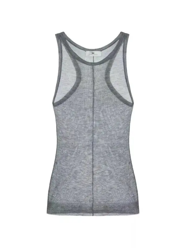 Elisabetta Franchi Wool Top With Ribbing