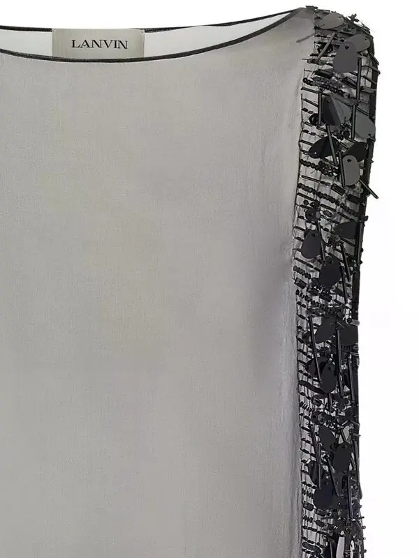 LANVIN Sequin-embellished Embroidered Mini Dress