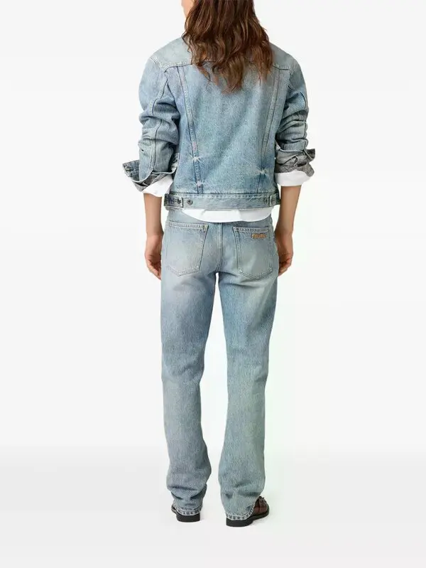 Miu Miu Five-pocket Washed Denim Jeans