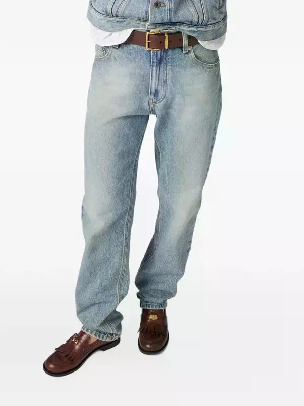 Miu Miu Five-pocket Washed Denim Jeans