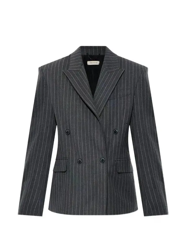 THE MANNEI Pinstripe Wool Blazer