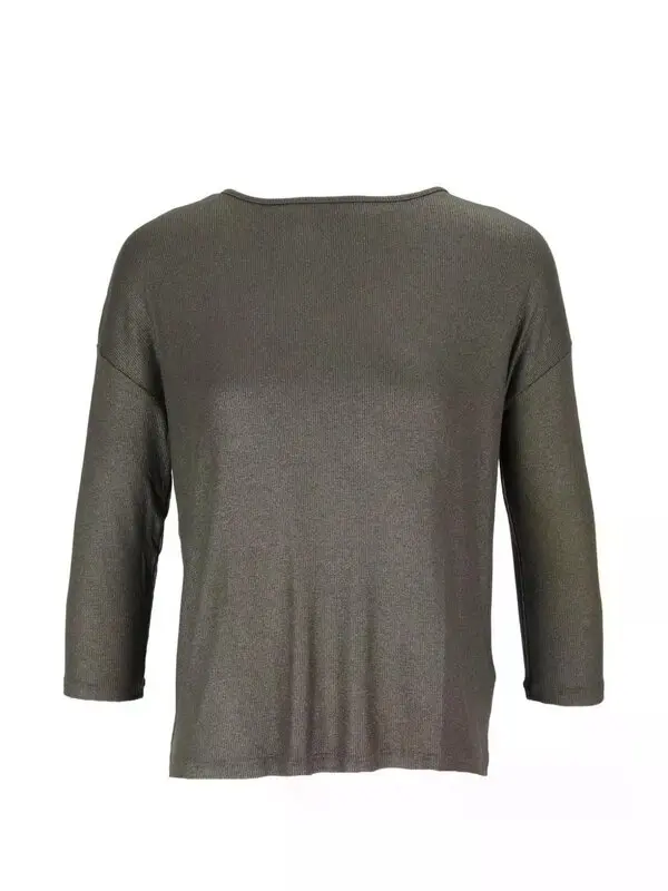 Majestic Filatures Ribbed Boat-neck T-shirt - Grey