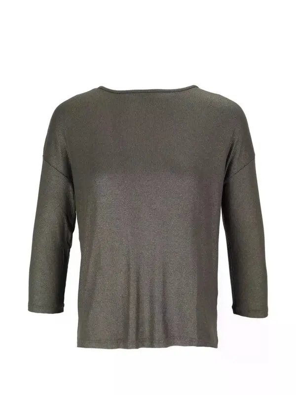 Majestic Filatures Ribbed Boat-neck T-shirt