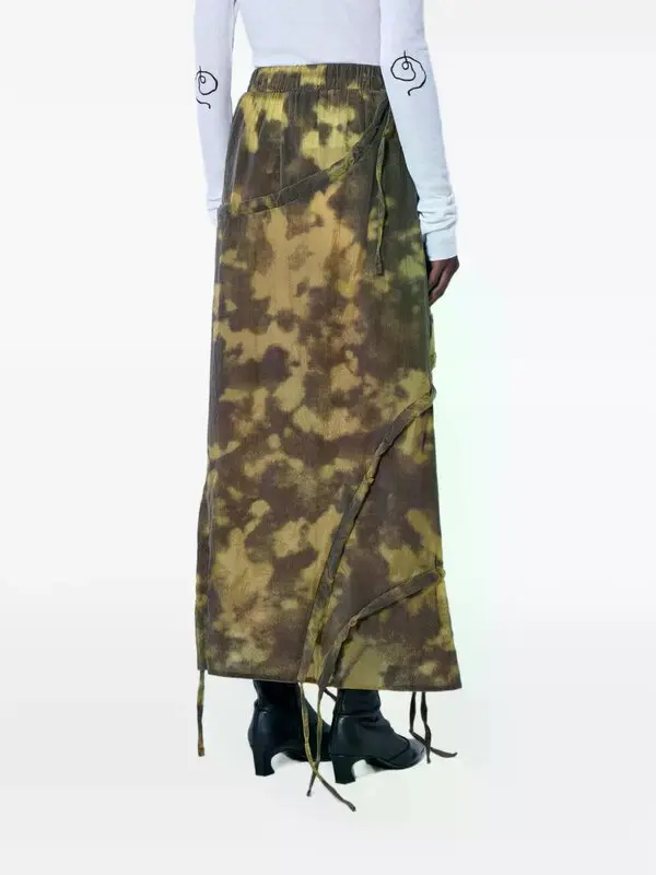 LUEDER Vortex Ruched Maxi Skirt