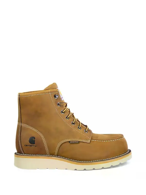 Carhartt Work In Progress Moc Toe Wedge Ankle Boots - Brown