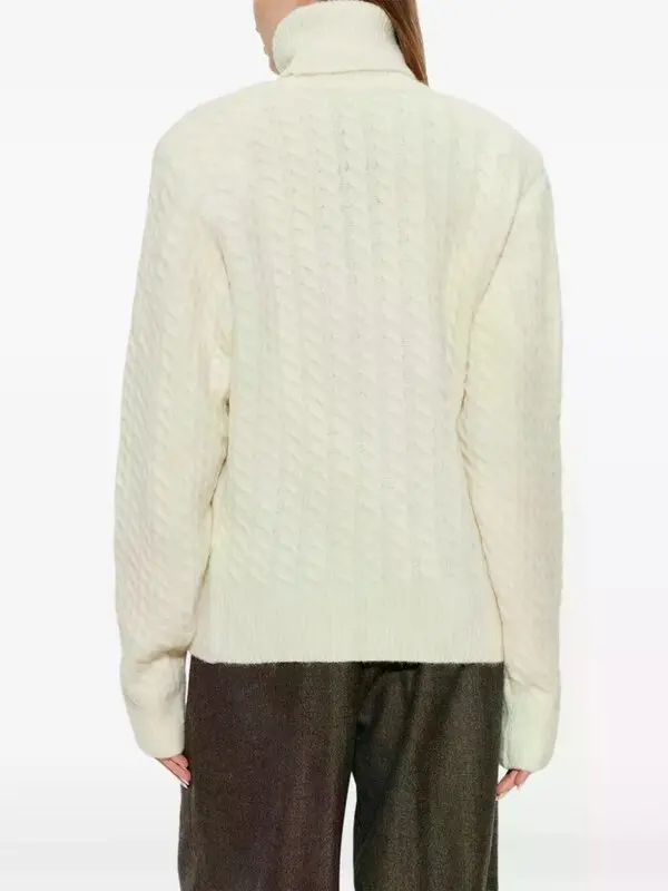 ROTATE BY BIRGER CHRISTENSEN Cable-knit Turtleneck Sweater