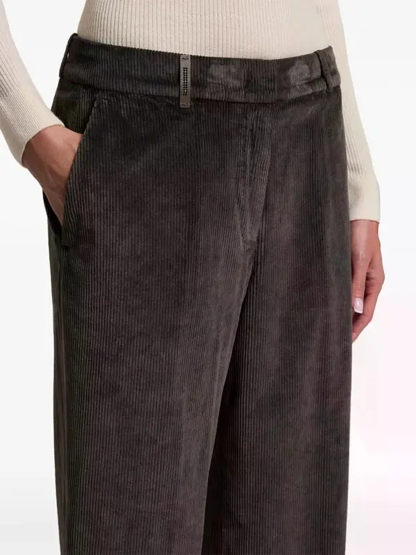 Peserico Corduroy Wide-leg Trousers