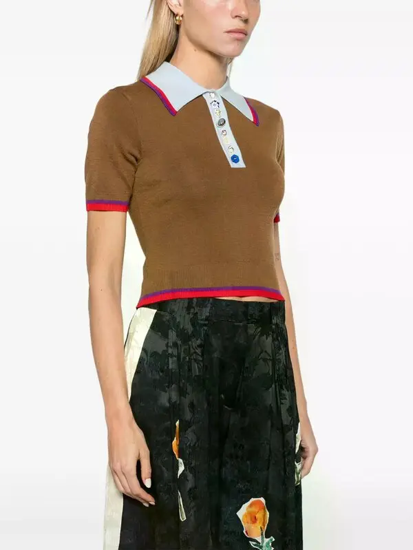 ALEMAIS Josefina Knit Polo Chocolate