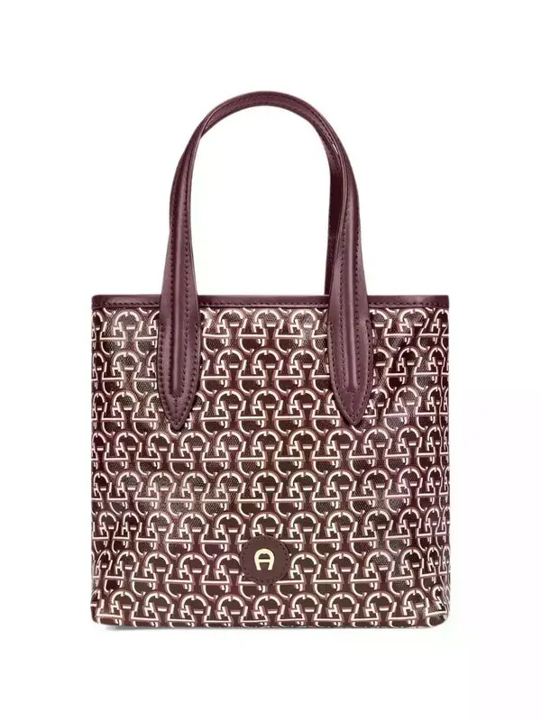 AIGNER S Portami Monogram-print Tote Bag - Red