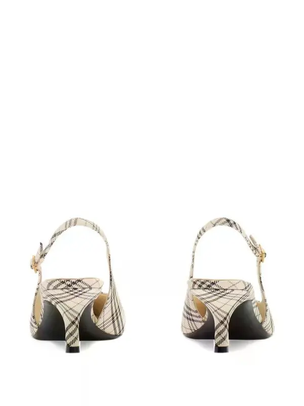 Burberry Check Dame Slingback Pumps