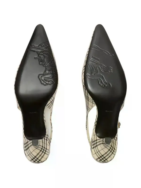 Burberry Check Dame Slingback Pumps