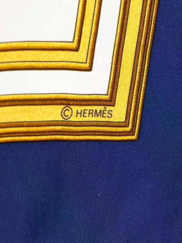 Hermès 1980-2000 Les Tuileries Silk Scarf 90 Scarves