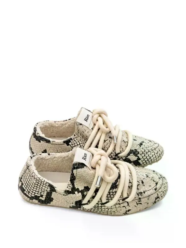RIEN STUDIO Wallet Snake-effect Rope-lace Sneakers