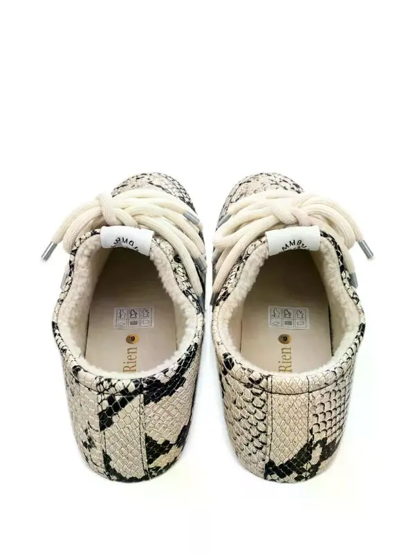 RIEN STUDIO Wallet Snake-effect Rope-lace Sneakers