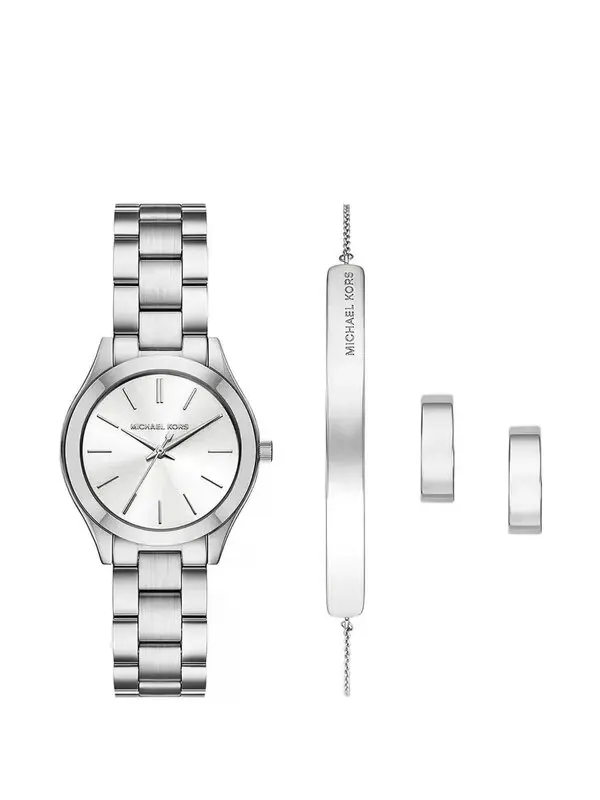 Michael Kors Lennox 37mm Watch Set - Silver