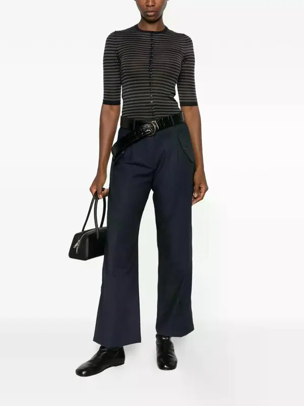 Paloma Wool Striped Button-up T-shirt